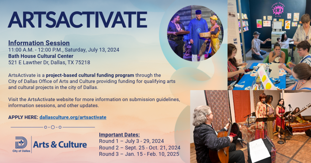 Funding Program ArtsActivate Information Session – Bath House Cultural ...