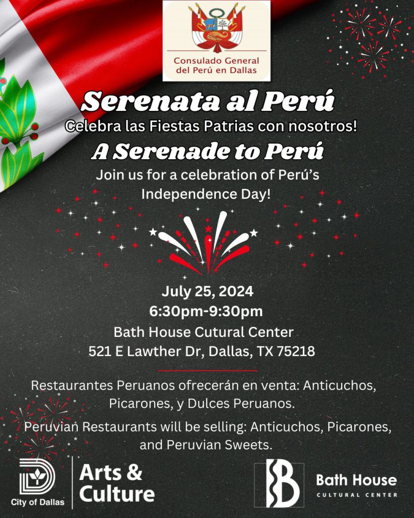 Serenata al Perú: Peruvian Independence Day Celebration – Bath House ...